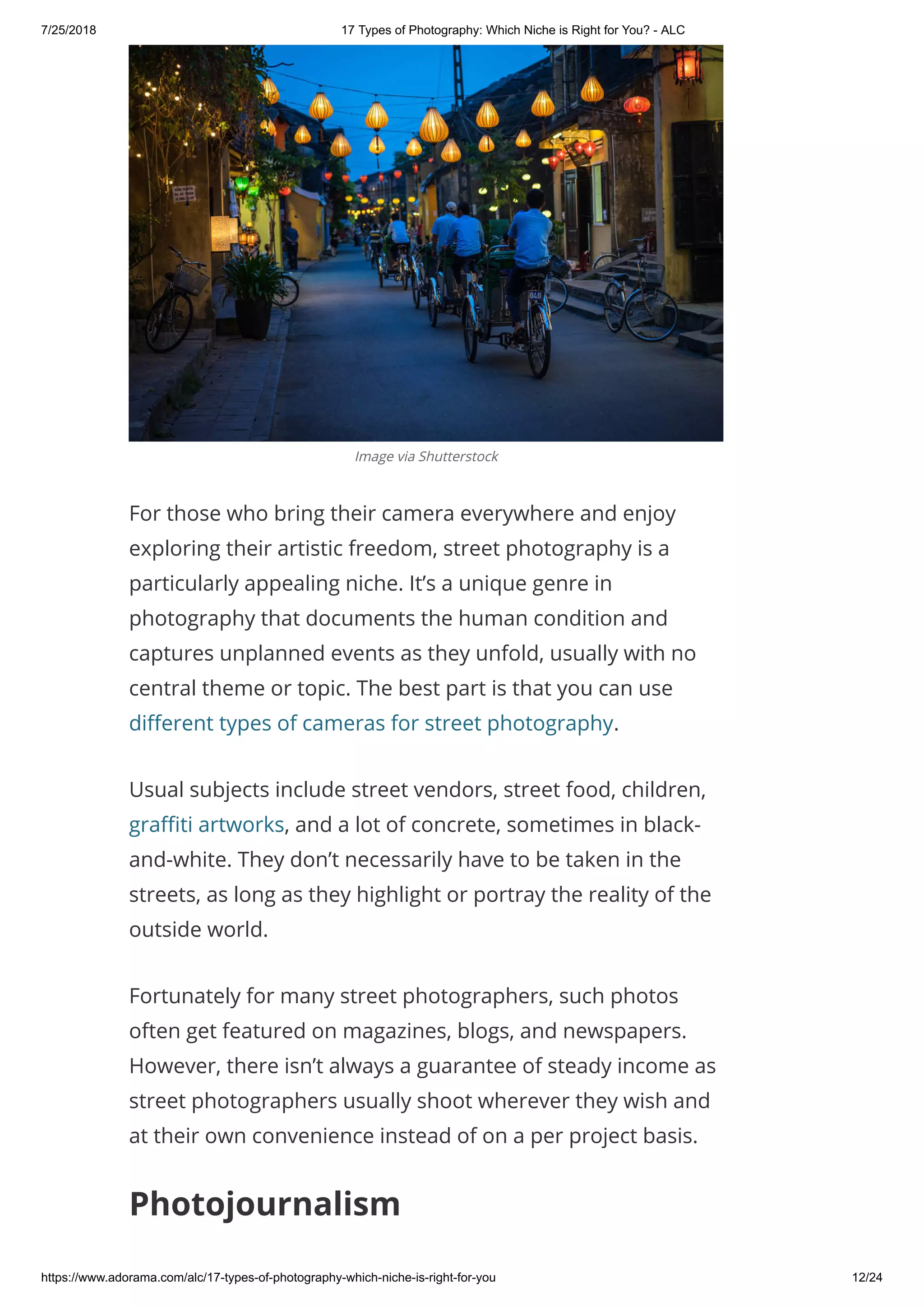 17 Types of Photography: Which Niche is Right for You? | PDF | Cameras ...