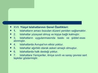 17 Ve 18. Yy ıSlahatları 7 | PPT