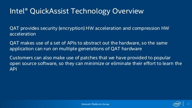 Intel(r) Quick Assist Technology Overview