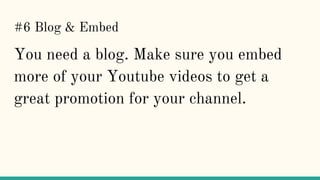 17 ways to promote your Youtube channel | PDF | Social Networking ...