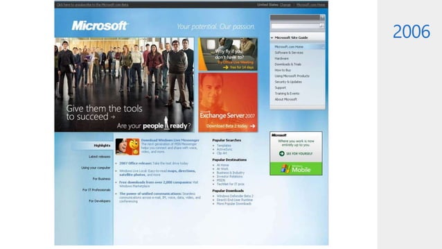 20 Years of Microsoft Homepage | PPTX