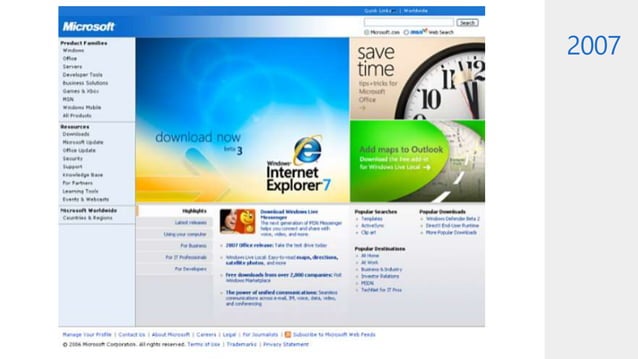 20 Years of Microsoft Homepage | PPTX