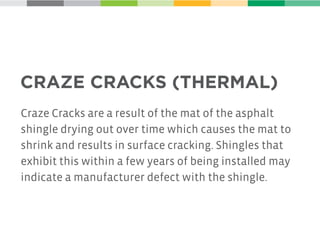 Slideshow: 7 Types of Roof Shingle Damage | PDF