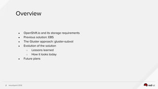 OpenShift.io on Gluster | PPT