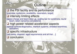 ESS-Bilbao Initiative Workshop. PSI experience with high power beam ...