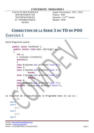 Serie de TD 3 POO | PDF | Education