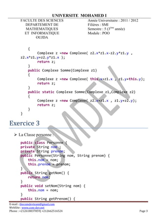 Serie de TD 3 POO | PDF | Education