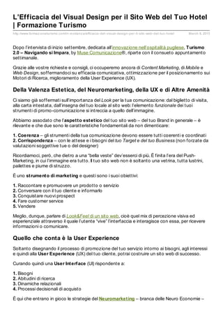 L’Efficacia del Visual Design per il Sito Web del Tuo Hotel | PDF