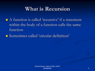Lec 18. Recursion | PPT