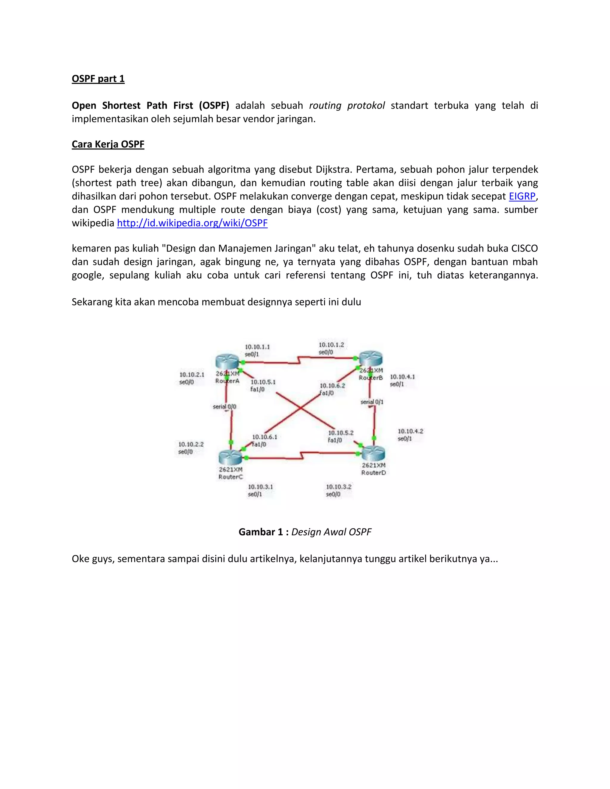 18. ospf part 1 | PDF