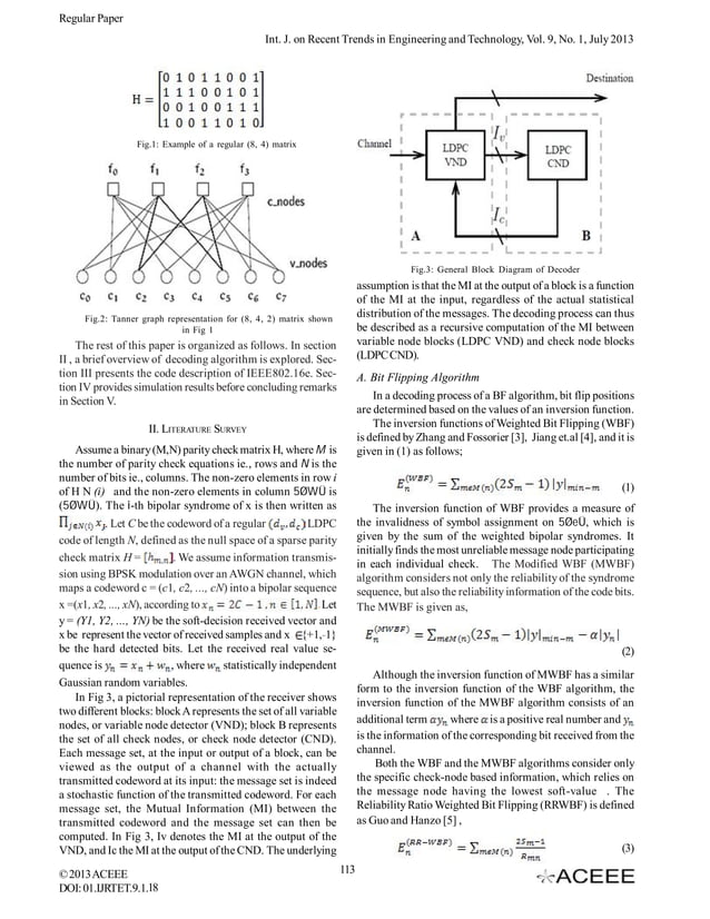 Performance Analysis of Steepest Descent Decoding Algorithm for LDPC Codes | PDF