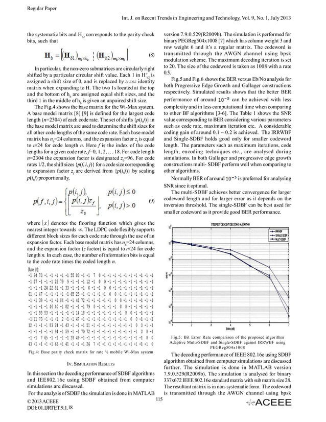 Performance Analysis Of Steepest Descent Decoding Algorithm For Ldpc Codes Pdf