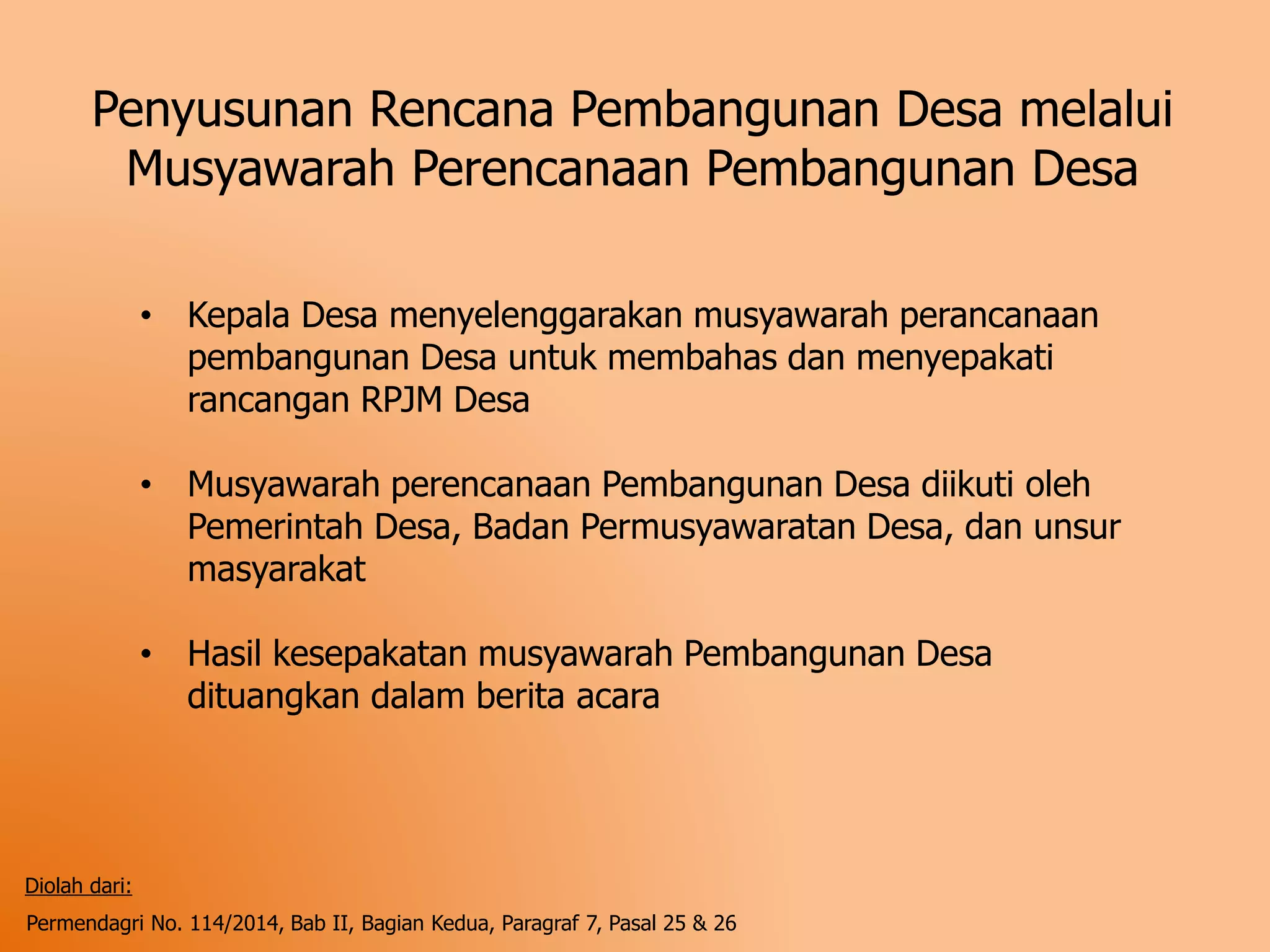 18. penyusunan rpjm desa | PPTX