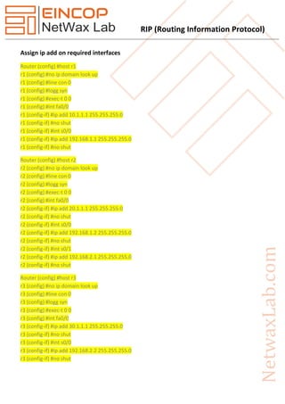 RIP (routing information protocol) | PDF