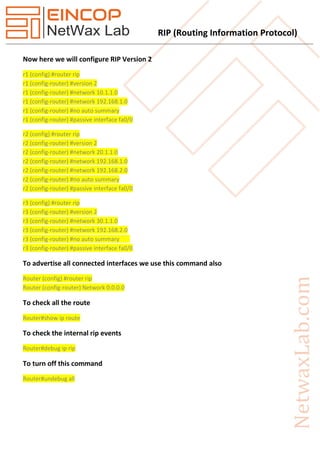 RIP (routing information protocol) | PDF
