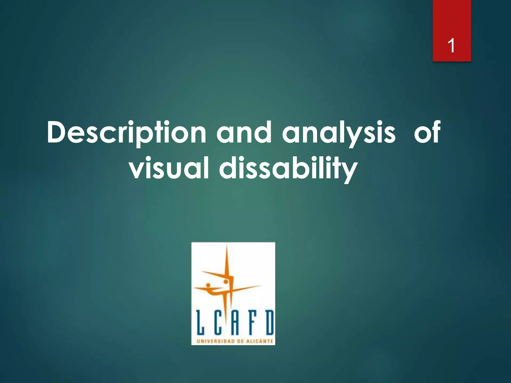 Visual disability | PPTX