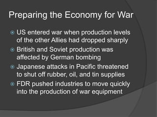 Mobilization for WWII | PPT