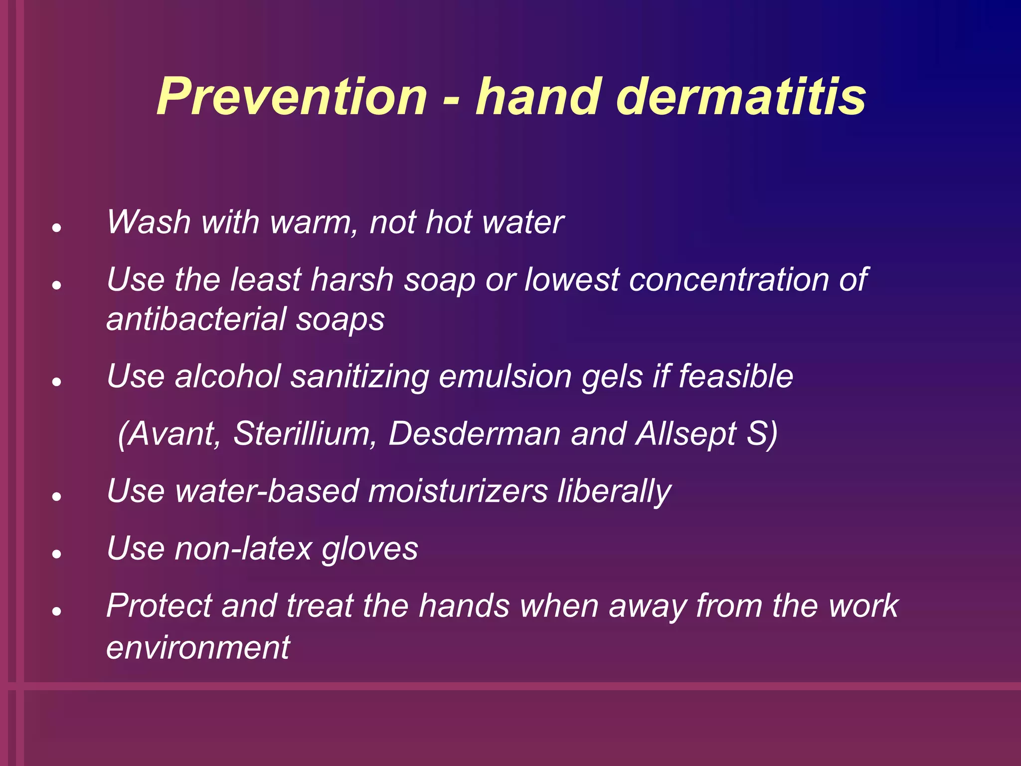 18Occupational Skin diseases and management, Dr. Dincy peter | PDF