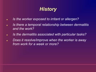 18Occupational Skin diseases and management, Dr. Dincy peter | PDF