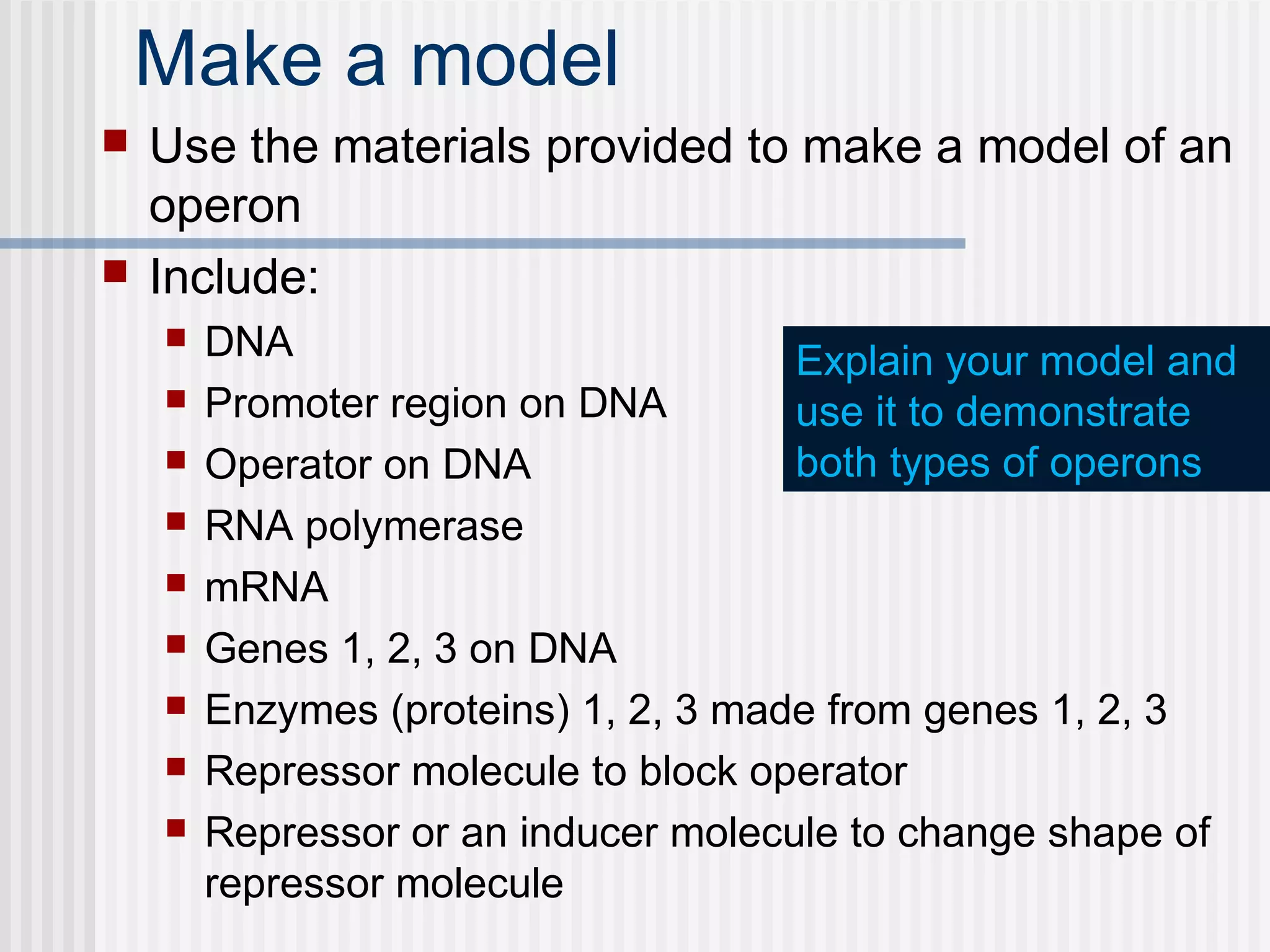 AP Biology Genetic Diversity and Operons in bacteria | PPT