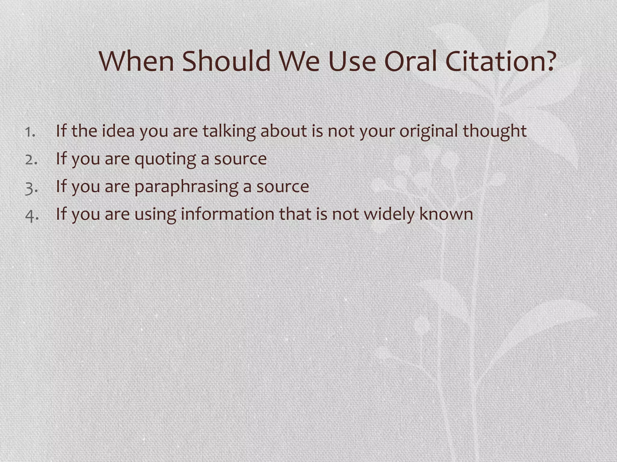 18. oral citation and genomic sequencing presentations | PPT