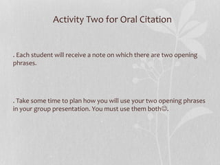 18. oral citation and genomic sequencing presentations | PPT