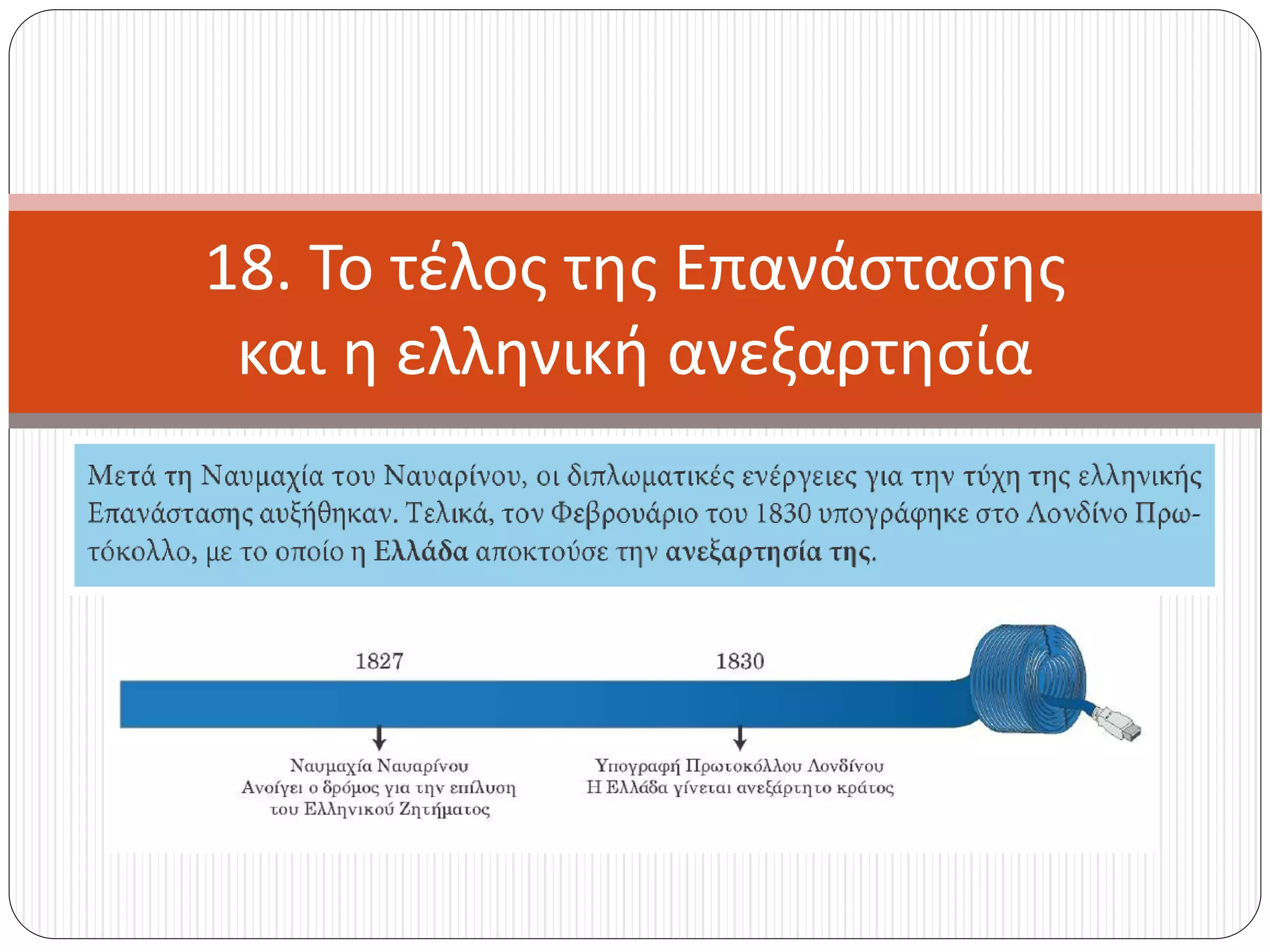 Γ18. Το τέλος της επανάστασης και η ελληνική ανεξαρτησία | PPTX