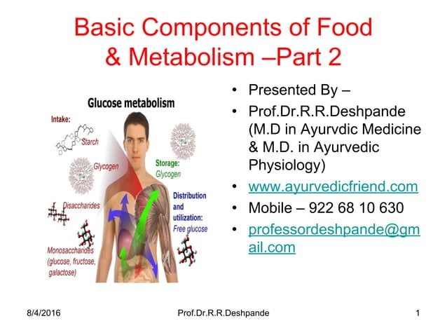 Basic components of food & metabolism part 2 | PPT