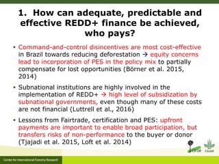 Equity risks in a REDD+ results-based framework | PPT