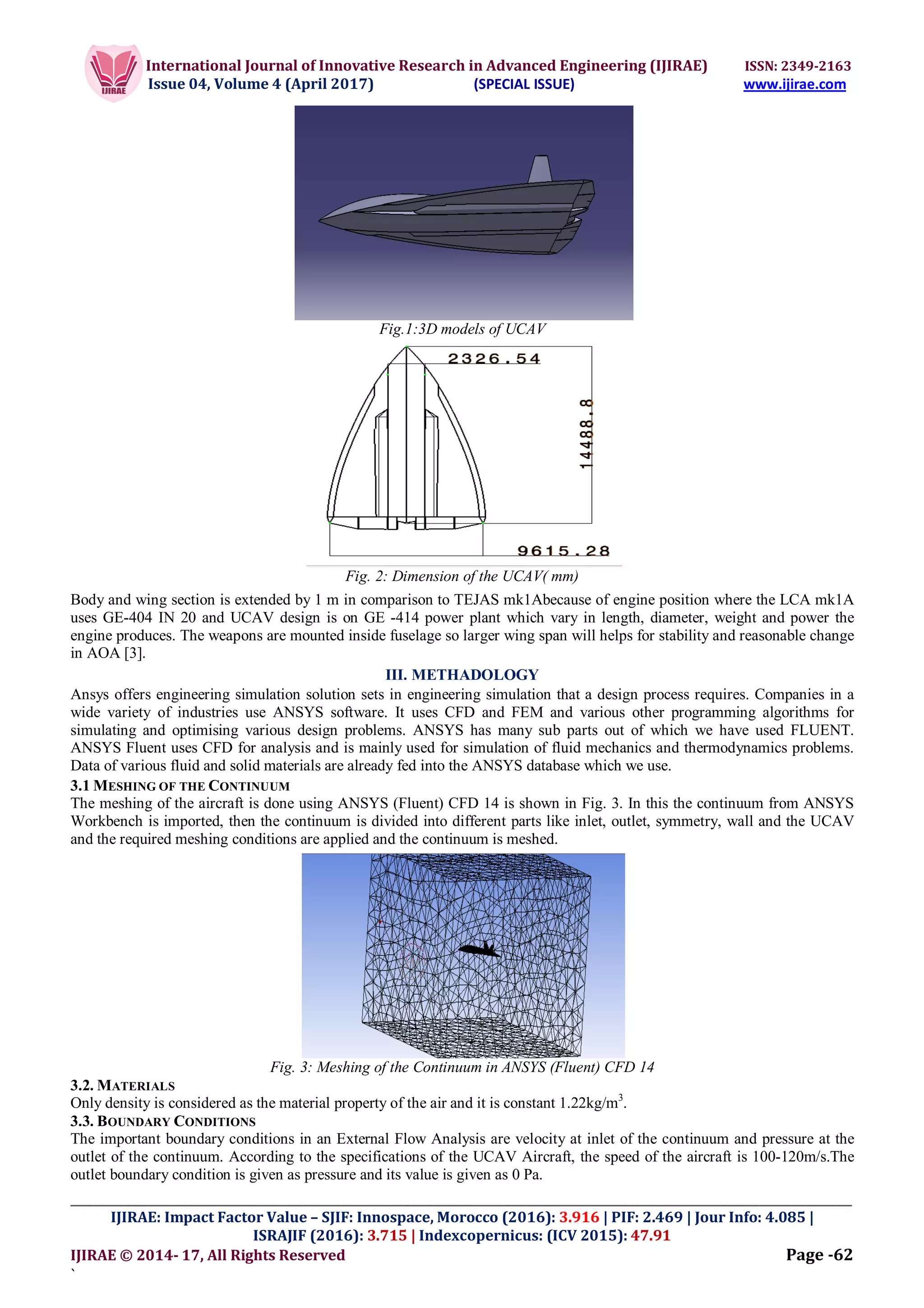 CFD ANALYSISOF UNMANNED COMBAT AERIAL VEHICLE (UCAV) BY VARYING ANGLE OF ATTACK | PDF