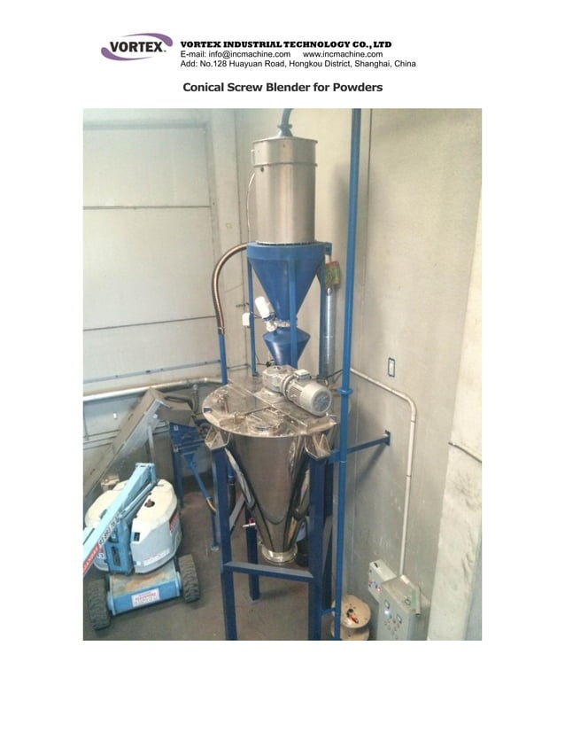 conical screw mixer for powders | PDF