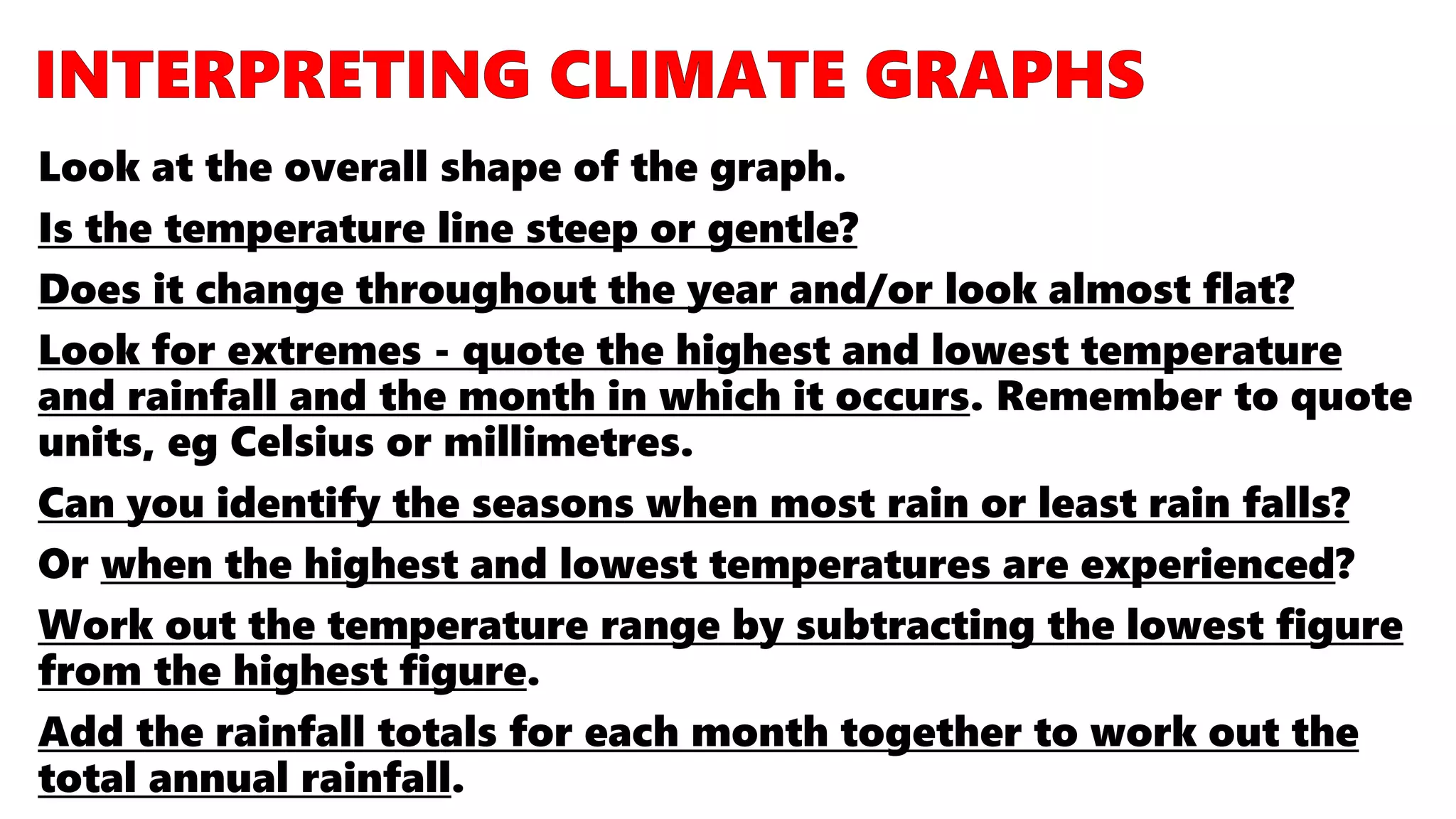 GEOGRAPHY IGCSE: CLIMATE GRAPHS | PPT