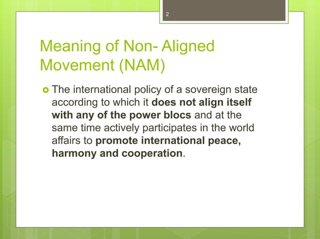 Non Aligned Movement | PPT