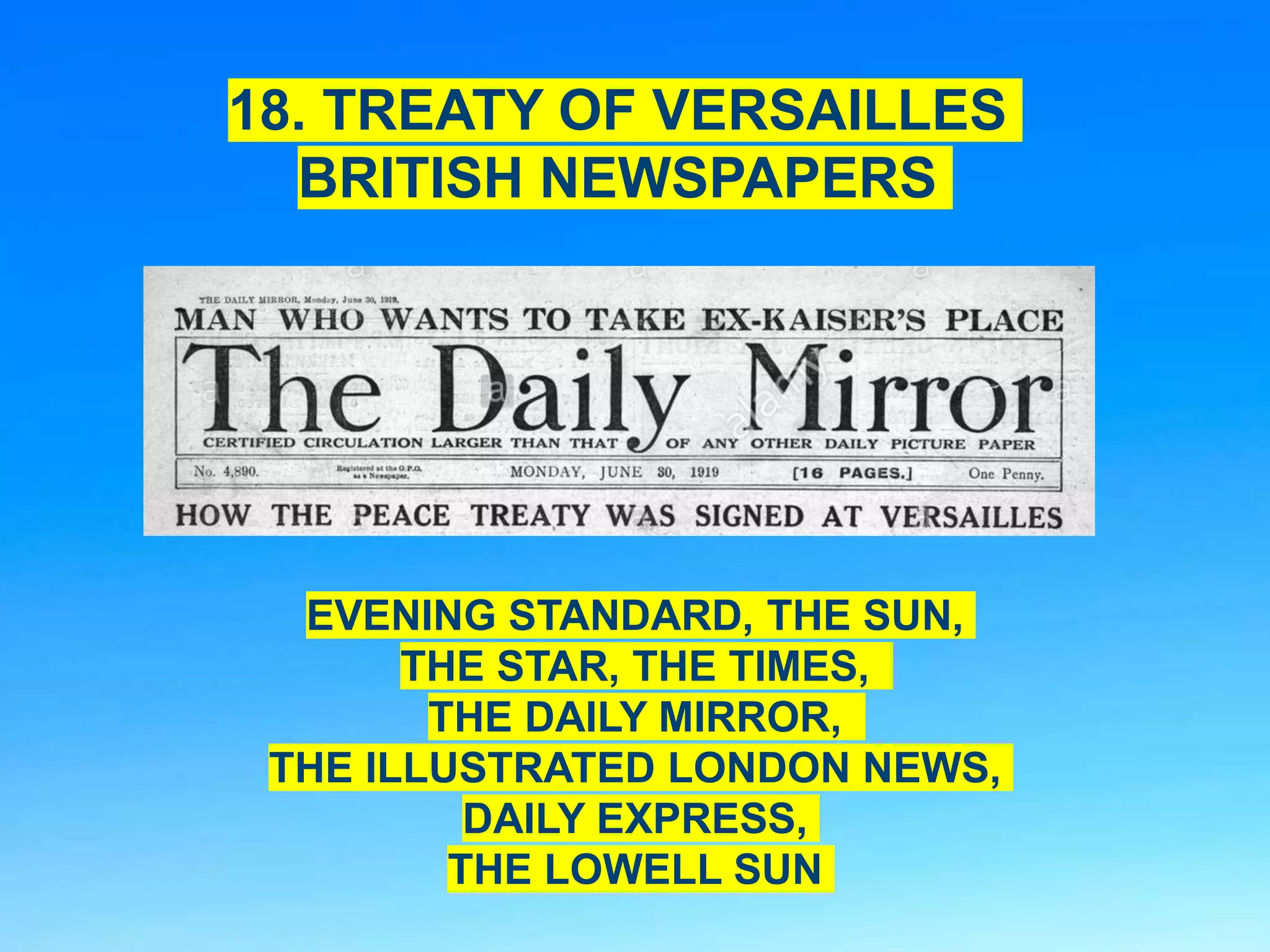 CAMBRIDGE IGCSE HISTORY: BRITISH NEWSPAPERS | PPT CAMBRIDGE IGCSE HISTORY: BRITISH NEWSPAPERS | PPT