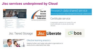 Jisc cloud services: helping our members deliver their cloud strategies ...