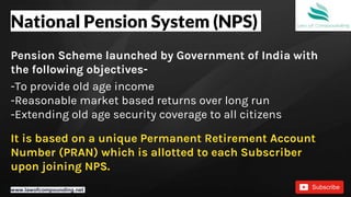What is NPS ? || Benefits || National Pension System || | PPTX
