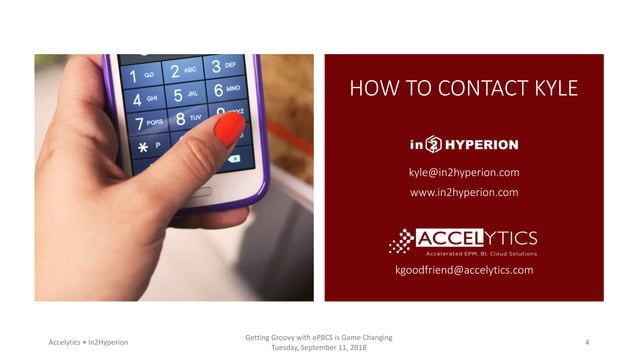 ODTUG Getting Groovy with ePBCS | PPT