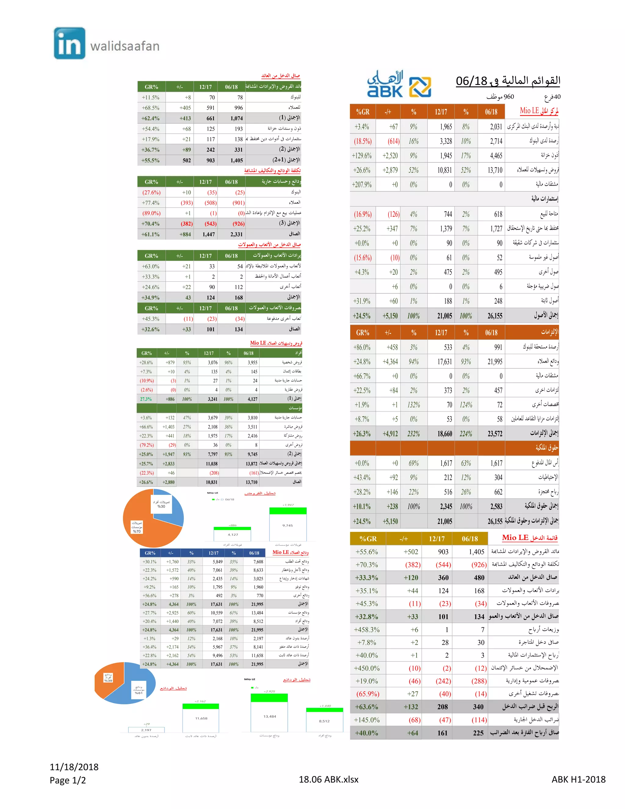 ABK Egypt financial statements H1 18 | PDF