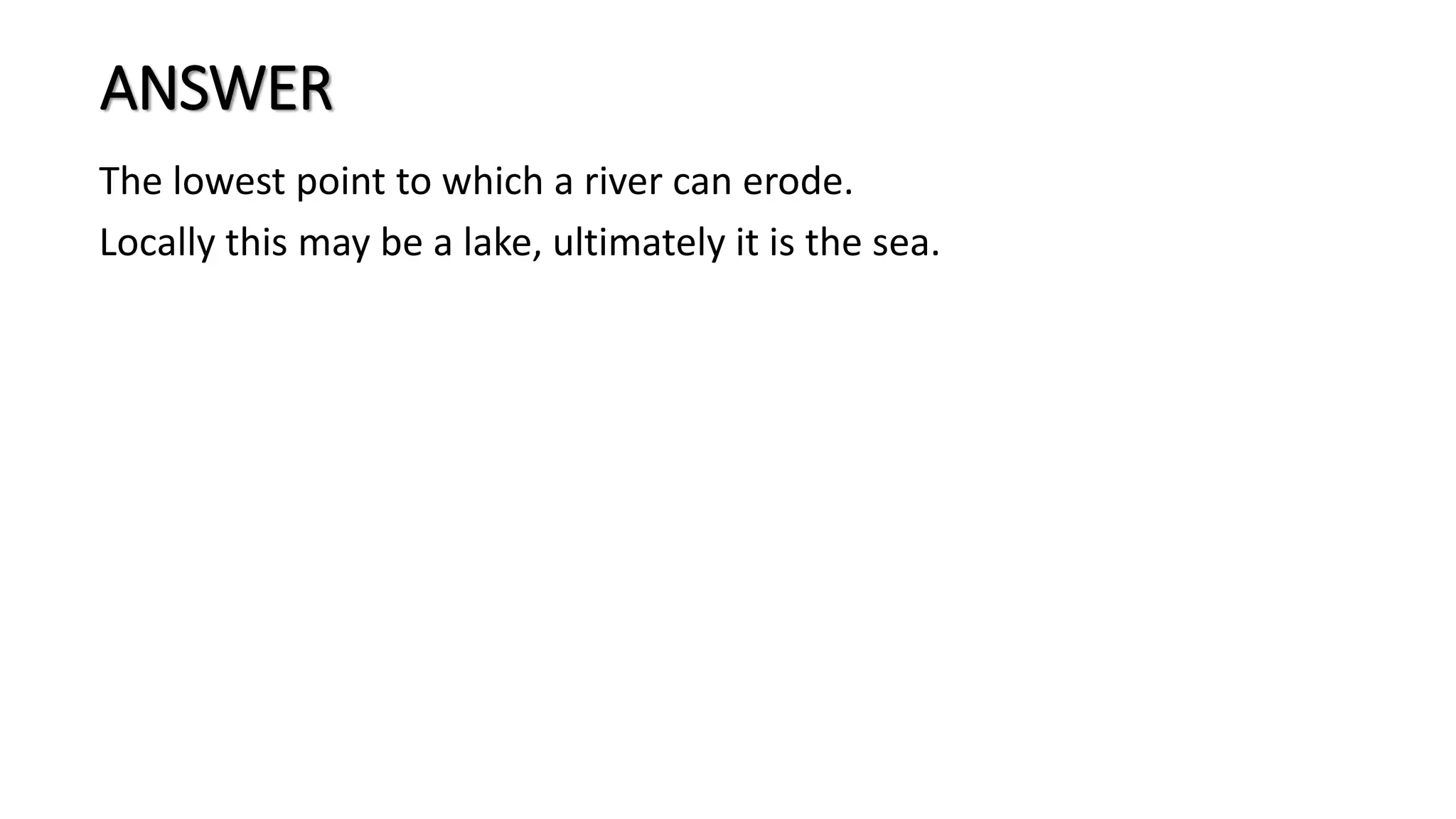 REVISION AS CAMBRIDGE GEOGRAPHY: RIVERS - LONG PROFILE OF A RIVER | PPT