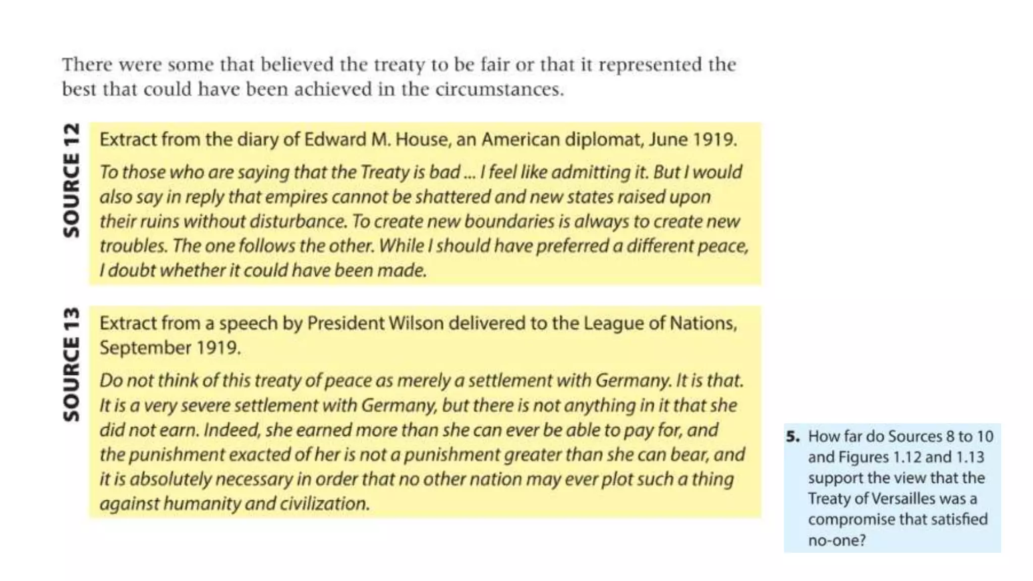 HISTORY IGCSE CONTENT - 20TH CENTURY OPTION - COULD THE TREATIES BE ...