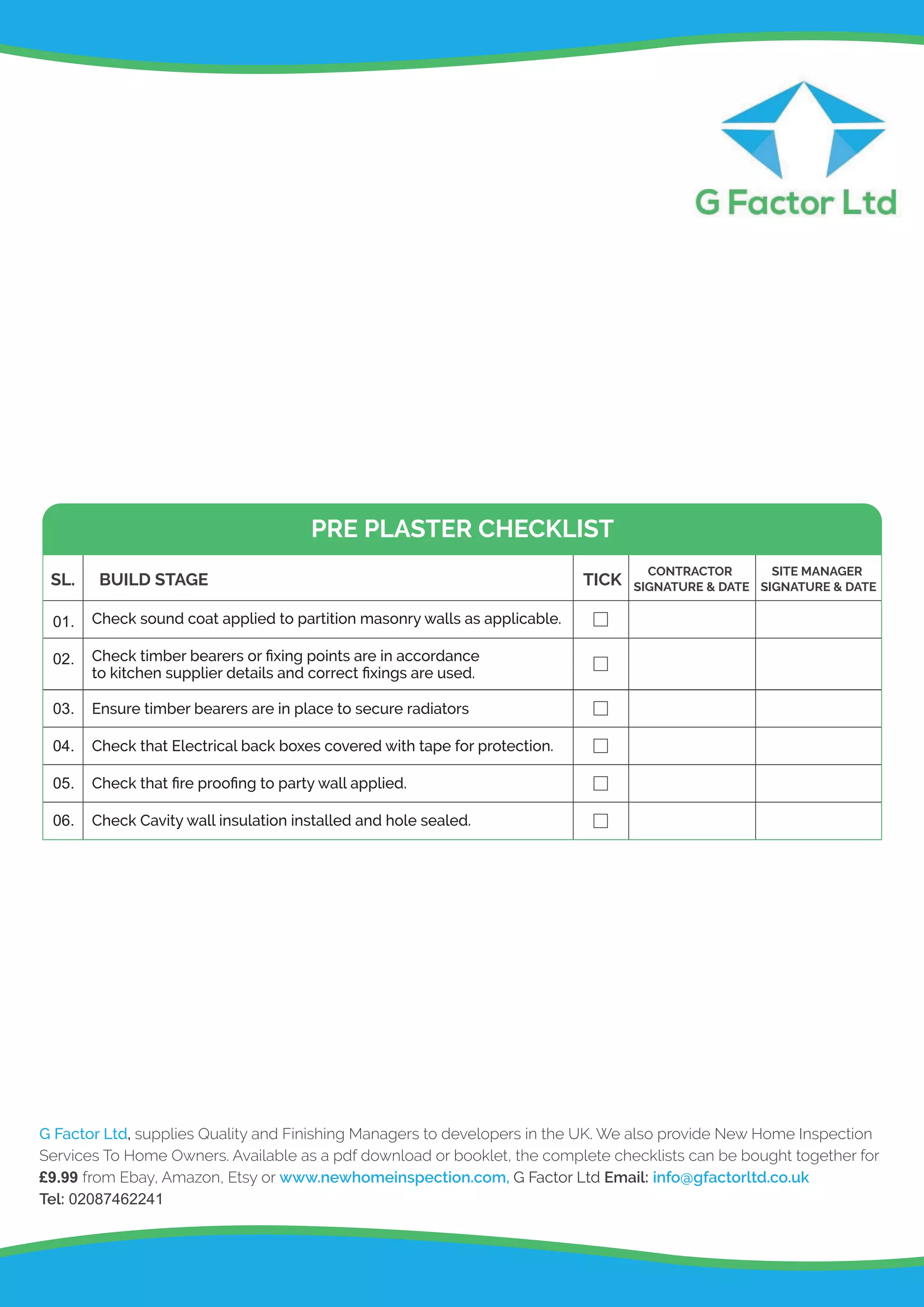 18. Pre-Plaster Checklist | PDF