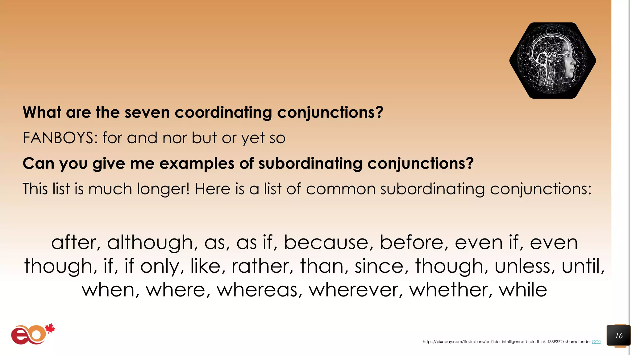 subordinating conjunctions of condition | PPT