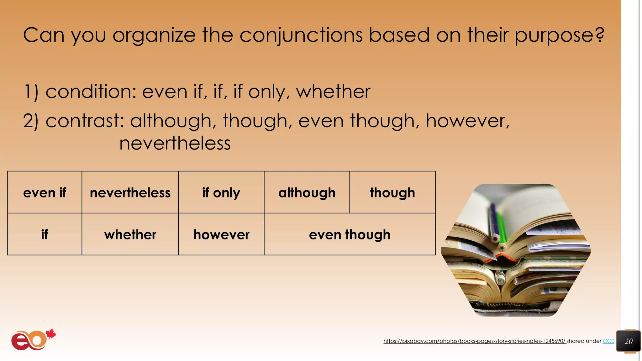 subordinating conjunctions of condition | PPT