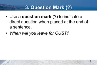 Functional English 12. Punctuation Marks and Their Usages (Code 0068) | PPT