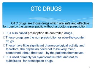 Over the counter (OTC) sales | PPTX