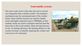 in-pit crushing and conveing system (IPCC) | PPTX