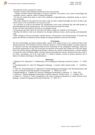 Interactive technology in primary education | PDF