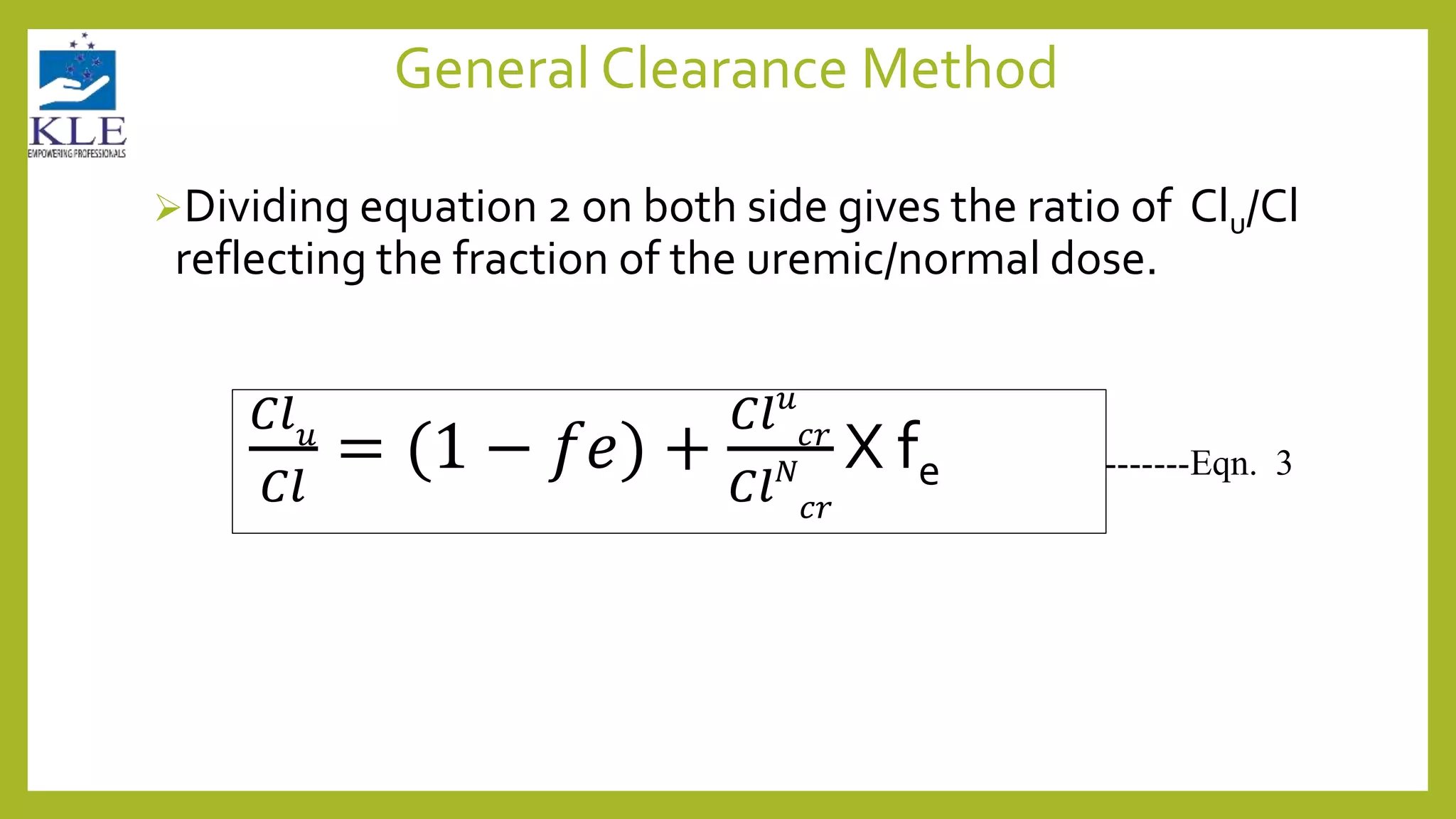 Dose adjustment in Renal Disorders | PPTX