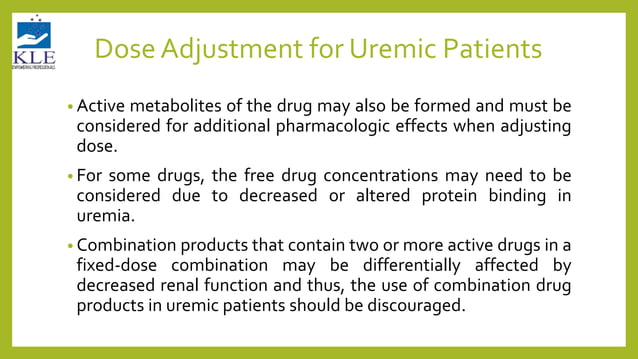 Dose adjustment in Renal Disorders | PPTX