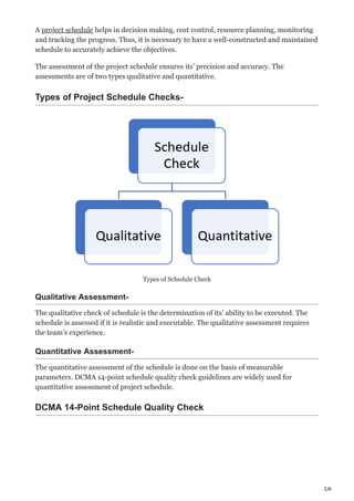 DCMA 14-Point Schedule Quality Check | PDF